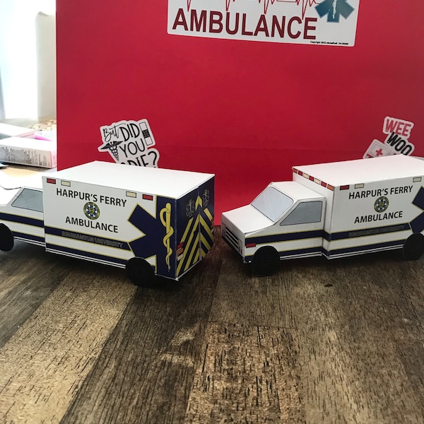 Ambulance Box: DIY Printable PDF With Editable Text - Etsy