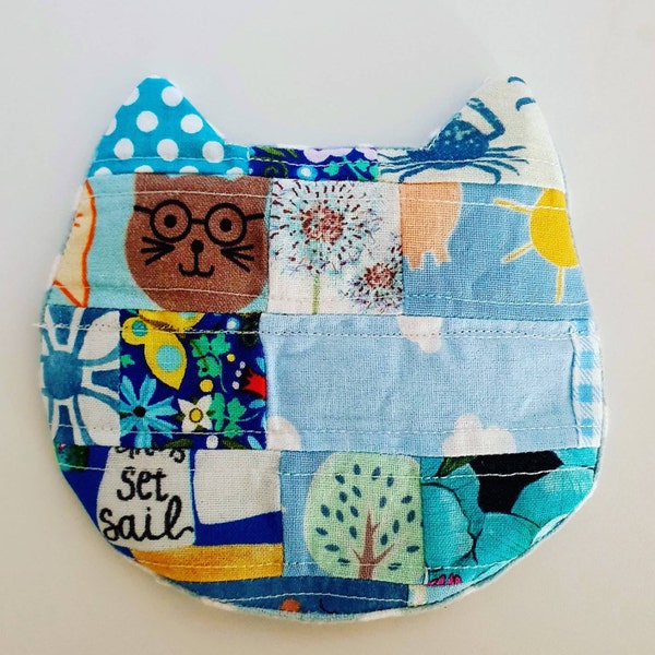 Cosy Cat Coaster Mug Rug PDF Sewing Pattern; Cat Mugrug; Beginner ...