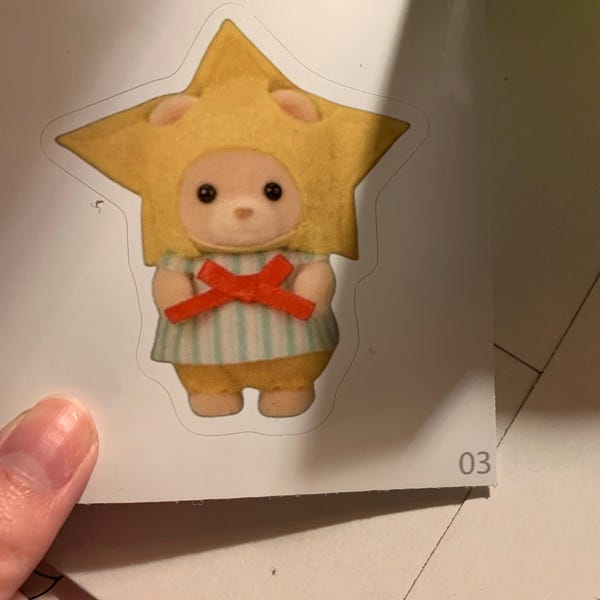 Calico Critters Stickers Sylvanian Family Christmas Vinyl Water Bottle ...