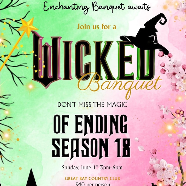 Wicked Birthday Party Invitation, Wicked Party Invitation, WICKED ...