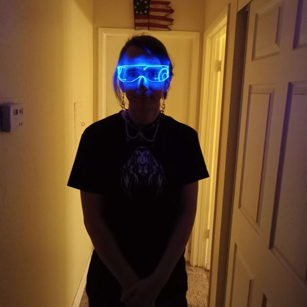 The Original Illuminated Cyberpunk Cyber Goth Visor Tron V3 Visor ...
