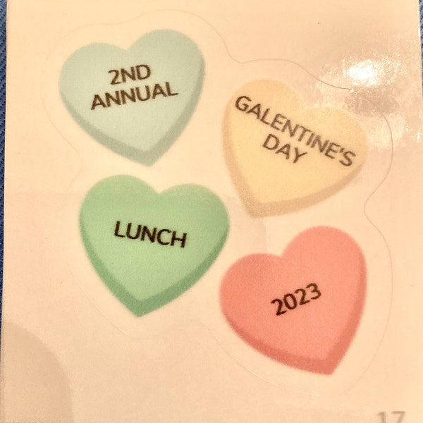 Custom Valentine's Day Heart Candy Sticker Candy Hearts Conversation ...