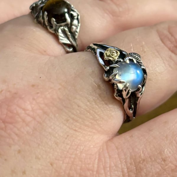 Amethyst Ring fay Amethyst Engagement Ring Flower Ring Antique Ring for ...