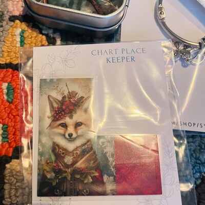 Sleeping Fox Chart Place Keeper/ Pattern Helper/ Chart Marker/ Pattern ...