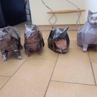 Big Memes Cat ,baby Kitler Cat 1:1 & Mini , Memes , Papercraft , PDF ...
