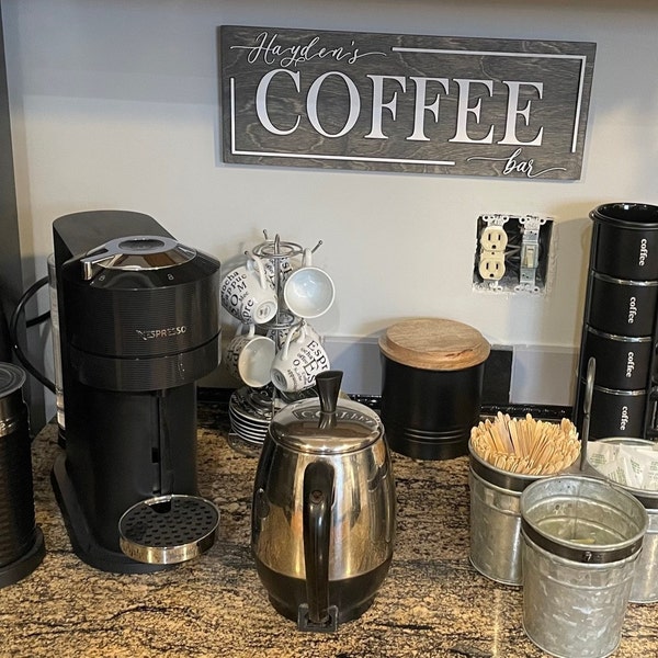 Pallet Sign - Coffee Bar Sign - Custom Wood Sign - 3D Sign ...