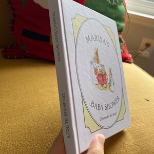 Blue Hydrangea Bridal Shower Guest Book Advice and Wishes for the Bride to Be Personalized ...