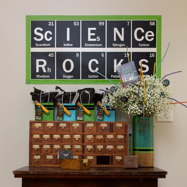Science Rocks Periodic Vinyl Decal, Science Wall Decal, Classroom ...