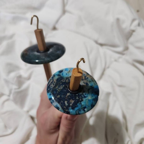 Top Whorl Drop Spindle, Fancy Stone - Etsy