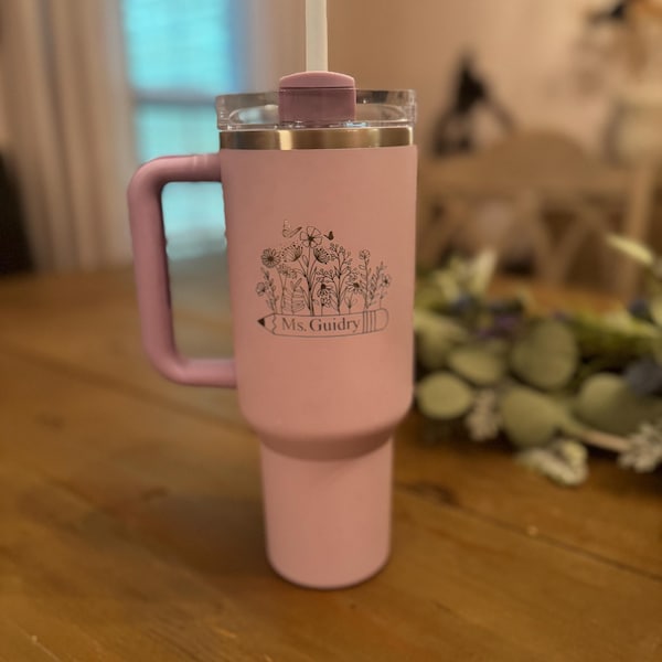 Personalized Stanley 40oz Cup, Custom Valentine's Day Gift, Monogrammed ...