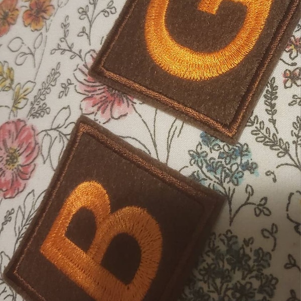 Embroidered 2 Inch Letter Block Patches, Letter Patch, Felt Letter ...