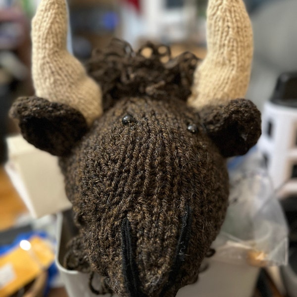 Bison / Buffalo Head - Digital PDF Knitting Pattern - Etsy