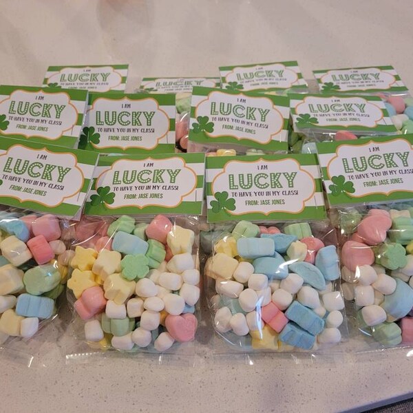 St. Patrick's Day Lucky Charm Treat Bag Topper - Cereal Treat Bag - St ...