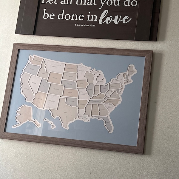 USA Photo Map - 50 States Travel Map Gift - Etsy