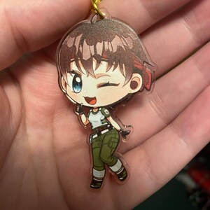 2.5 Acrylic Keychain Metal Gear Solid Meryl Silverburgh and Sniperwolf ...