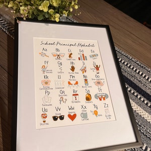School Librarian Alphabet Print School Librarian - Etsy
