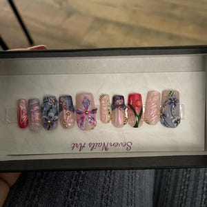 Blue Ocean Theme Style Nails Ocean-inspired Press on Nails Marine Nail ...