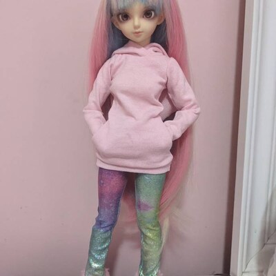 BJD MSD 1/4 Doll Clothing Design Your Own Girl Style Pullover Hoodie 20 ...