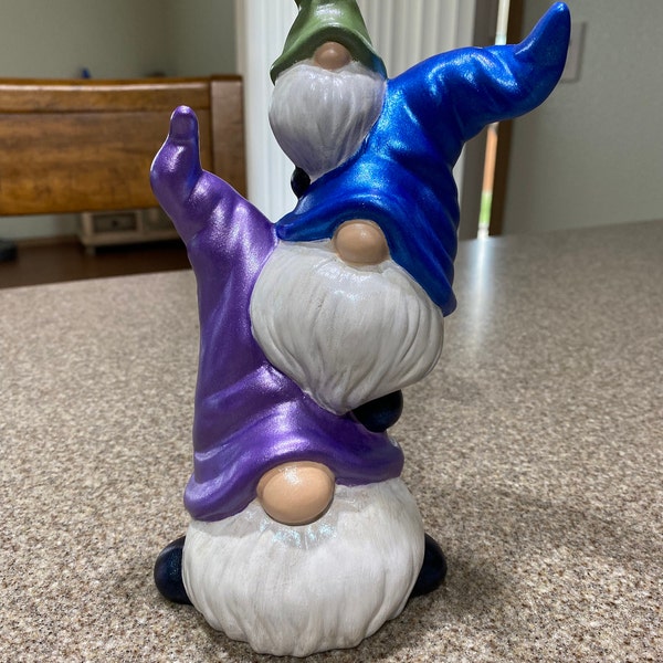 9” Stack of Gnomes Custom Painted or Diy , Craft Kit, Perfect Gift - Etsy