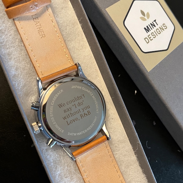Custom Engraved Personalized Mens Wrist Watch, Groomsmen Gifts, Mens ...