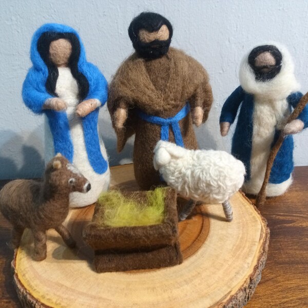 Felt Nativity Play Set / Kids Friendly Felt Nativity / Wool Nativity ...
