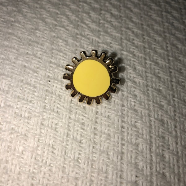 Sun Pin Badge, Yellow Ray of Sunshine Enamel Pin, Wellness Motivational ...