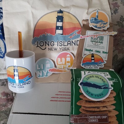 Long Island New York Stickers Set of 2 - Etsy