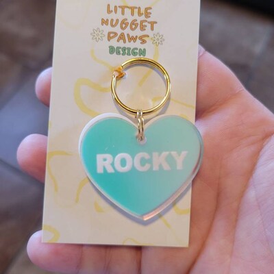 Gothic Pet ID Tag, Custom Dog Tag, Cat Collar Tag, Glitter Dog Tag ...