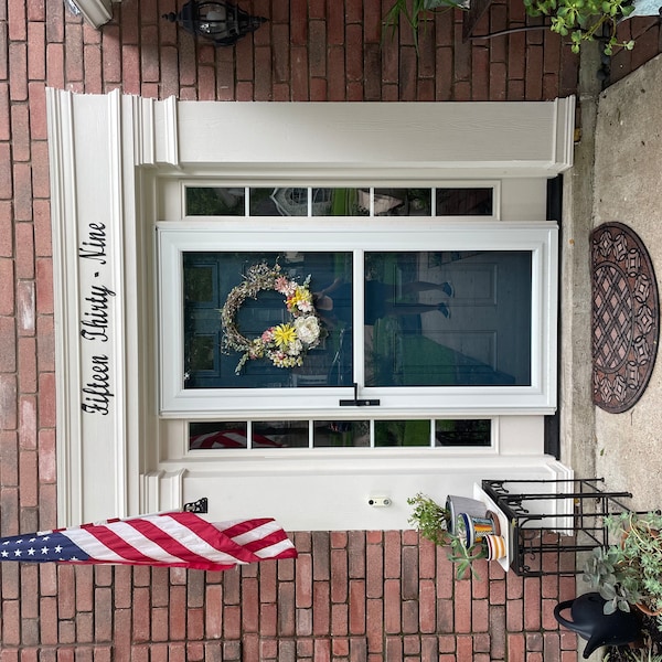 Sturdy Personalized Metal Address Sign, Script House Number Sign ...