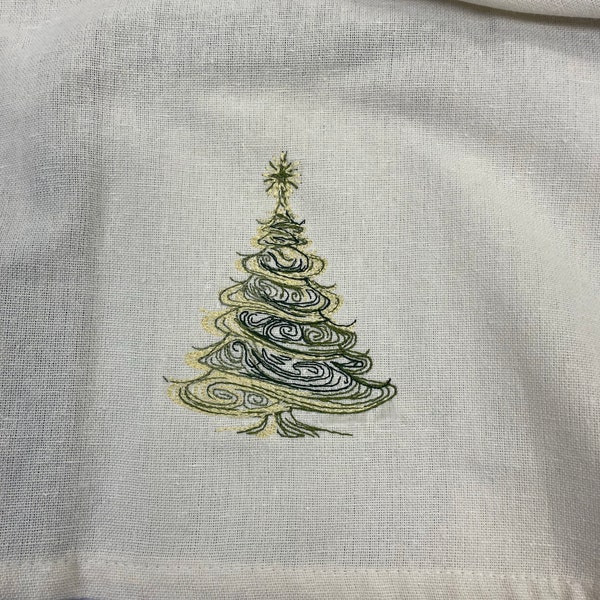 Christmas Tree Embroidery Design, Colorful Machine Embroidery File ...
