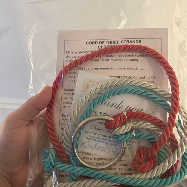 Knot-tying Ceremony, Cord of Three Strands, Wedding Unity Cords, Cord ...