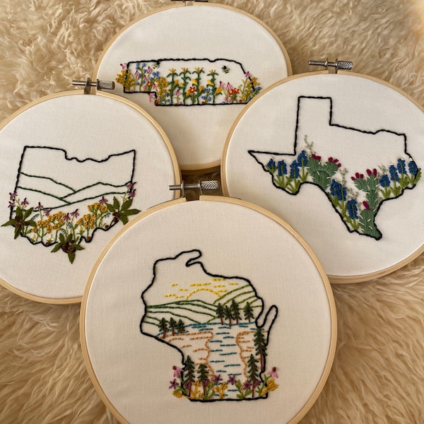 Nebraska State Embroidery Pattern - Instant Digital Download -PDF ...
