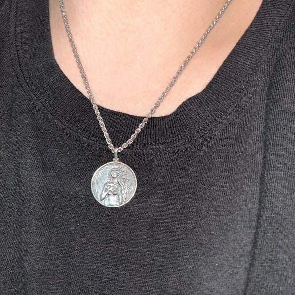 Goddess Artemis Necklace, 925 Sterling Silver Artemis Pendant, Greek ...