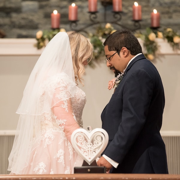 Pearl White Wedding Unity Heart: Elegant Ceremony Alternative - Etsy