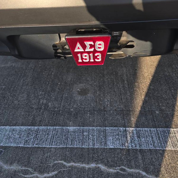 Delta Sigma Theta- DST License Plate Red Background Mirror Letters ...