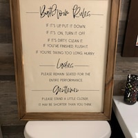 Bathroom Rules SVG Funny Farmhouse Bathroom Sign Dxf and More - Etsy