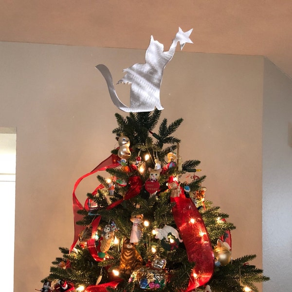 Kitty Cat Angel With Star, Cat Christmas Tree Topper, Pet Memorial ...
