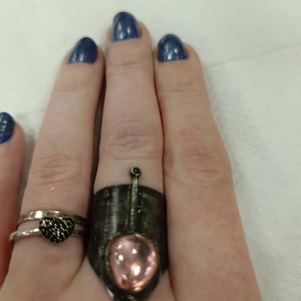 Witchy Ring for Women Gothic Rings Black Rings Wide Band Ring ...