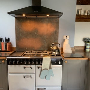 Kitchen Splashback Patina Copper Effect blue - Etsy