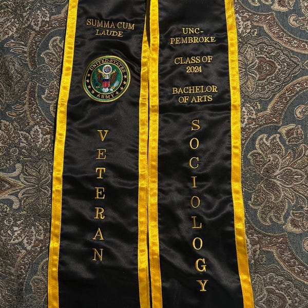 Embroidery Graduation Stole | Personalized Nursing Stole | Custom Text ...