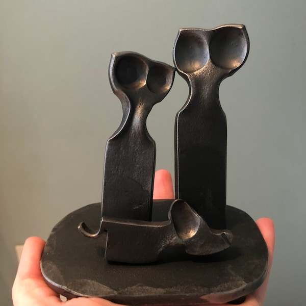 Little Iron People. A Custom Family Sculpture Hand Forged by a ...