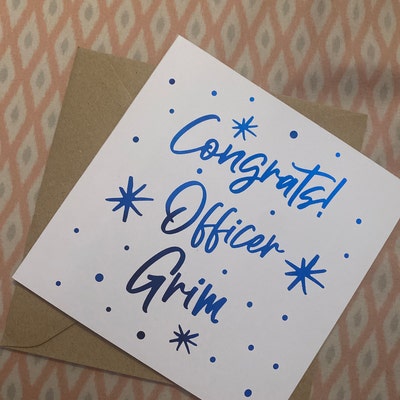 Personalised Police Officer Graduation Card, Police Man, Police Woman ...