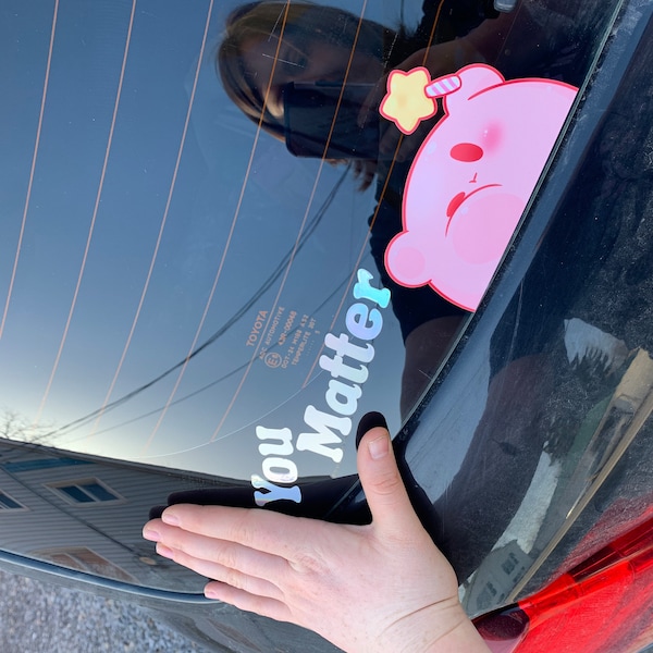 Kirbo Squishy Large Peeker Stickers | Cute Glossy Waterproof ...