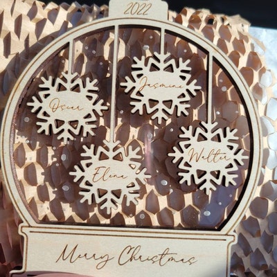 Layered Snowflake Ornament SVG File, Laser Cut, Engraved, Glowforge ...