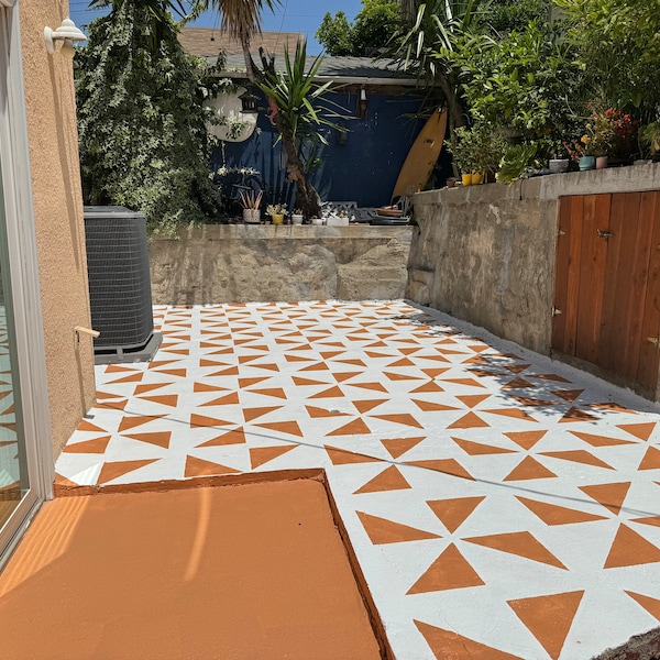 Patio Slab Stencil - 60x60 and 45x45 Cm Square Concrete Garden Paver ...