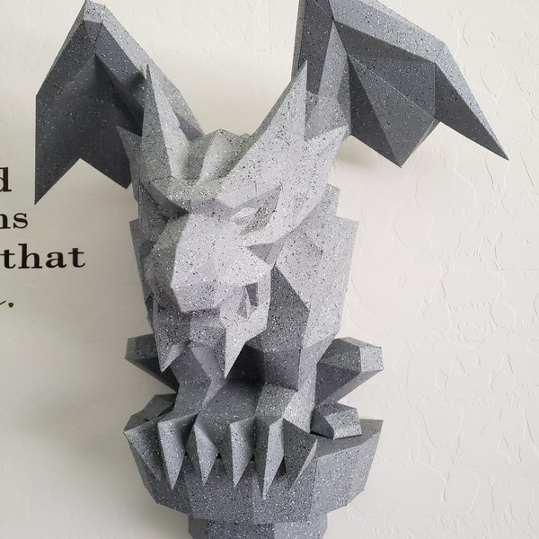 Gargoyles A, Papercraft , DIY , Low Poly , PDF Papercraft , Fantasy ...