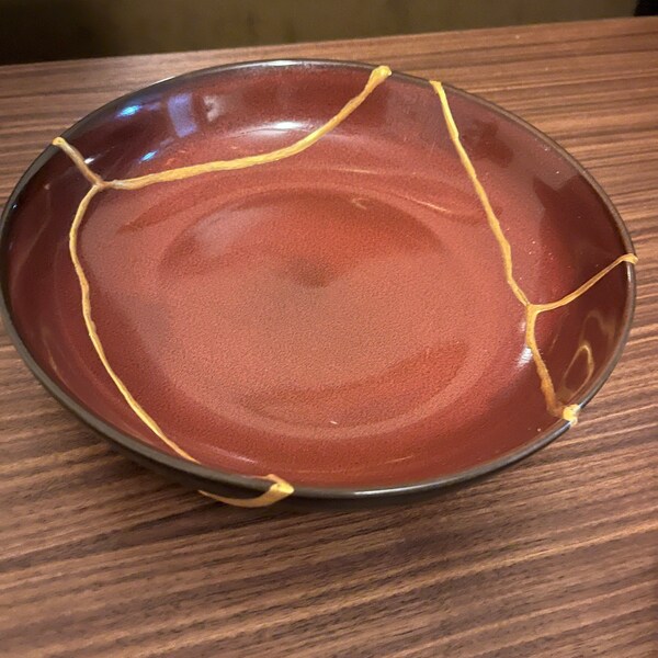 Real Kintsugi Sake Bottle - Kintsugi Bottle - Kintsugi Vase - Black ...