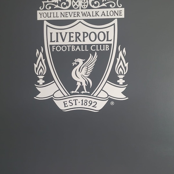 Liverpool Football Club - One Colour Crest Wall Sticker - Etsy