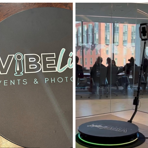 360 Photo Booth Vinyl Logo - Personalized Decal Wrap for Your 360 ...