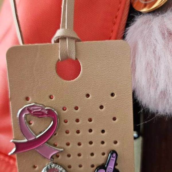 XL Enamel Pin Display Tag for Handbags. Upcycled Leather, Pin Badge ...